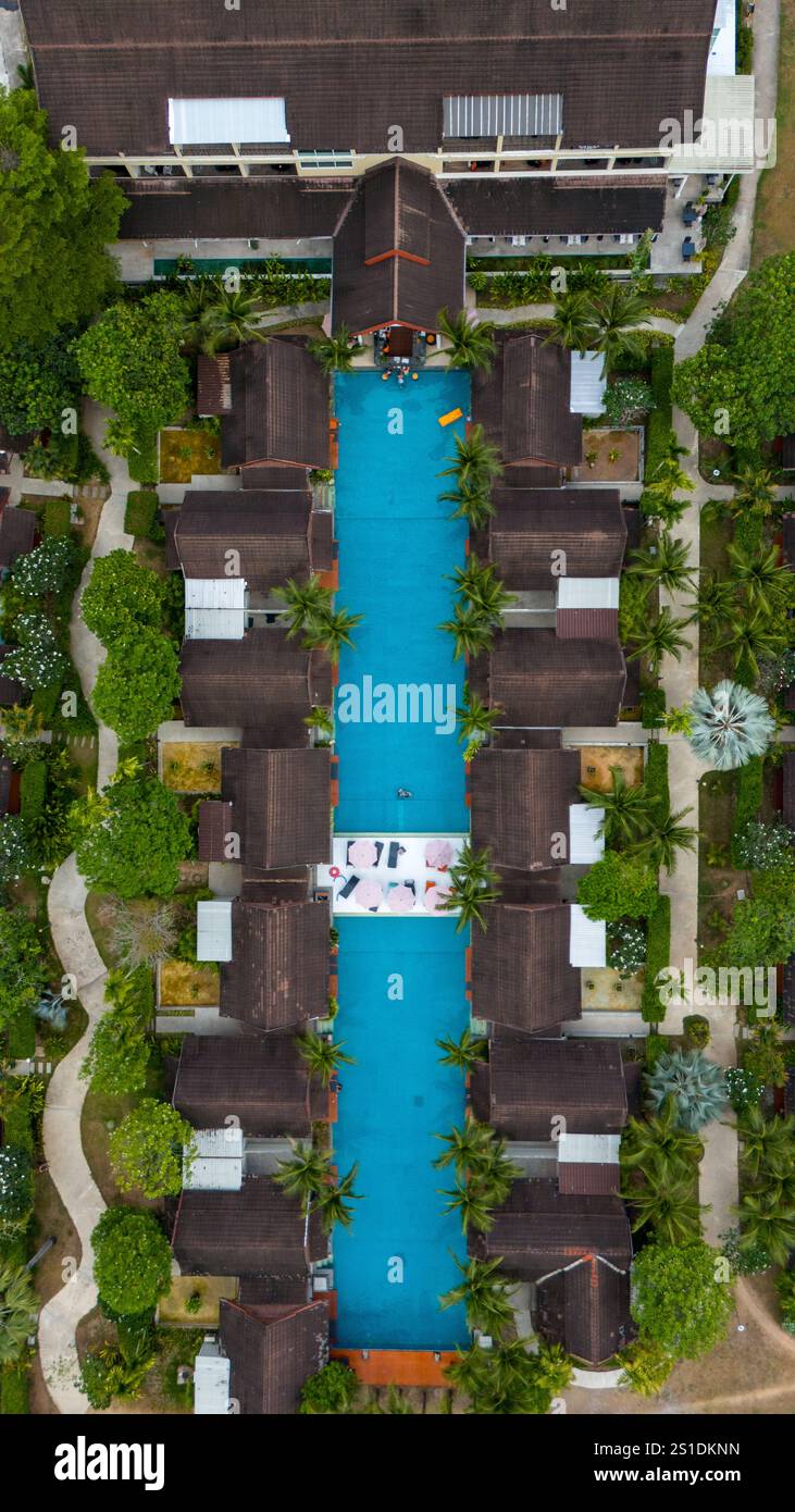 Drone top down view of a resort in Phuket Thailand Stock Photo - Alamy