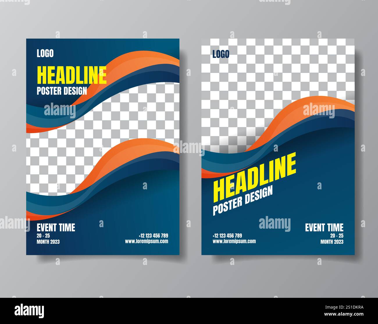 Business Flyer Poster Design Set. Layout Template, Abstract Background ...