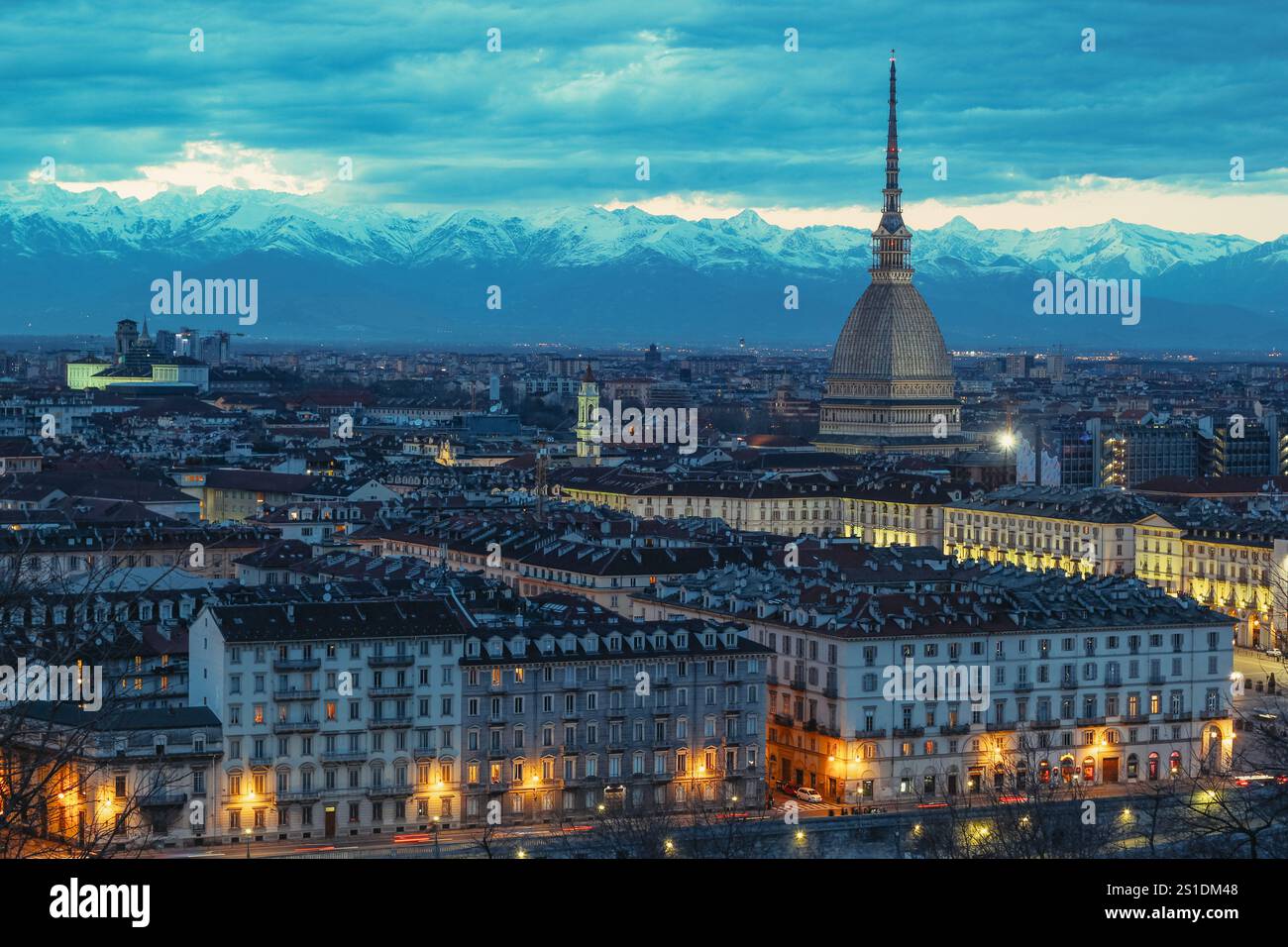 Turin cityscape with the Mole Antonelliana Stock Photo - Alamy