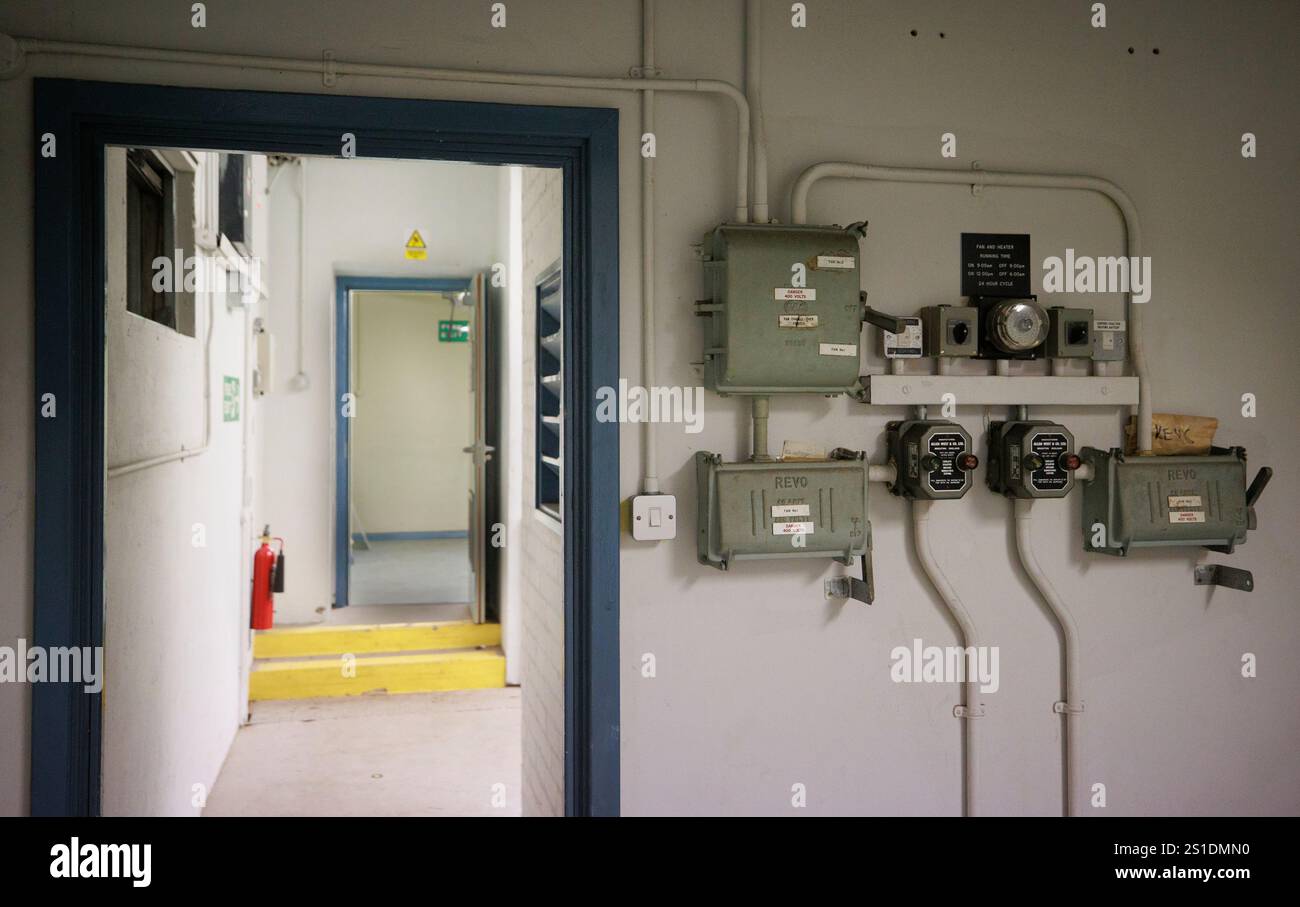 A control panel for the air ventilation system at Mount Eden Park ...