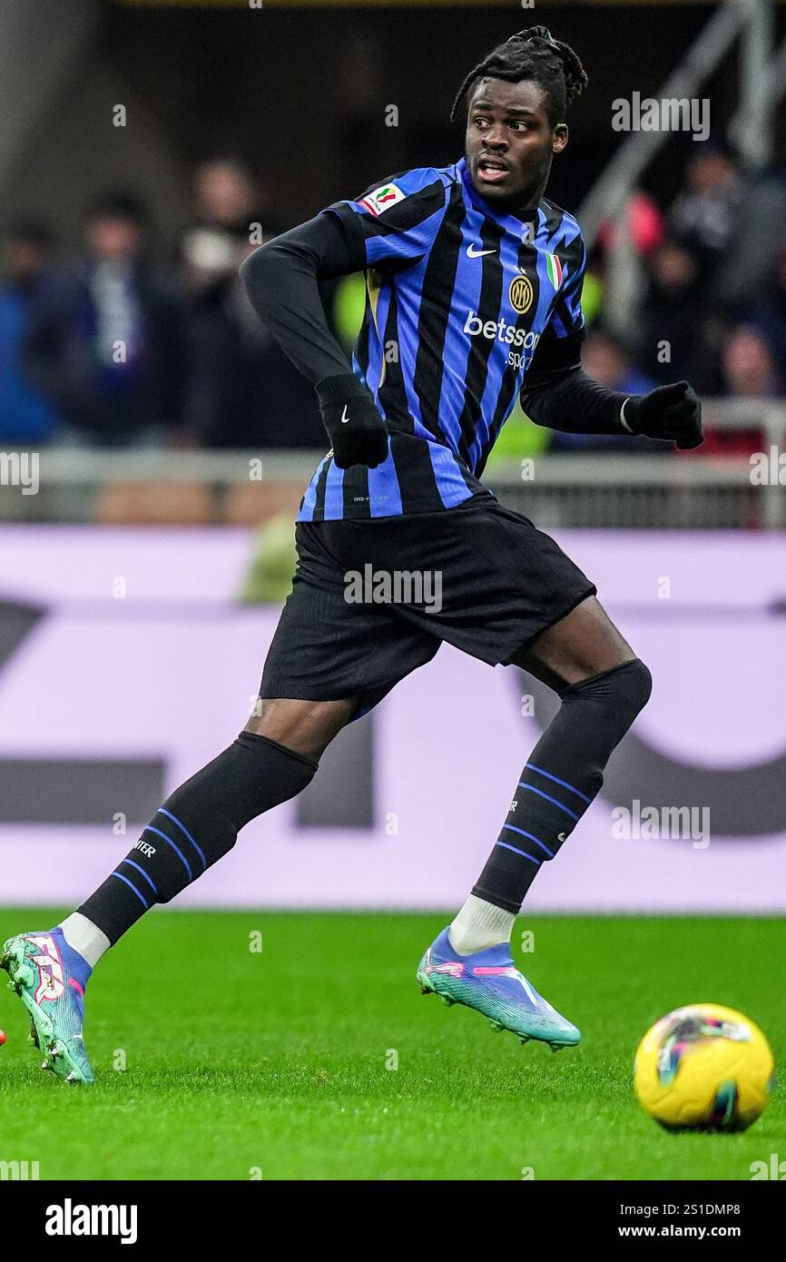 Inter Milan's Yann Bisseck during the Italy Cup Frecciarossa soccer ...