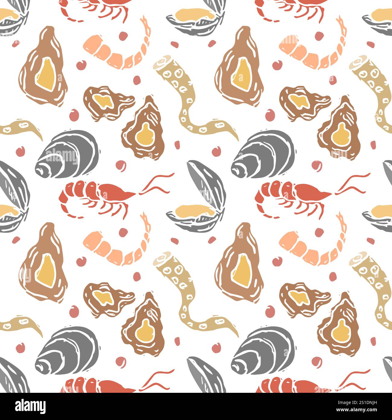 Seafood menu hand drawn Cut Out Stock Images & Pictures - Alamy