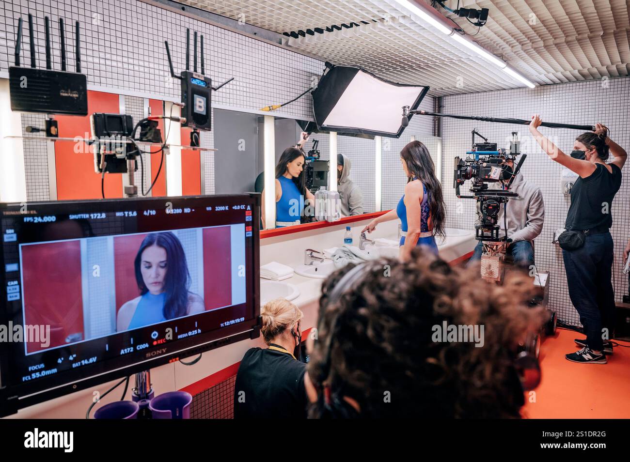 DEMI MOORE in THE SUBSTANCE (2024), directed by CORALIE FARGEAT. Credit ...