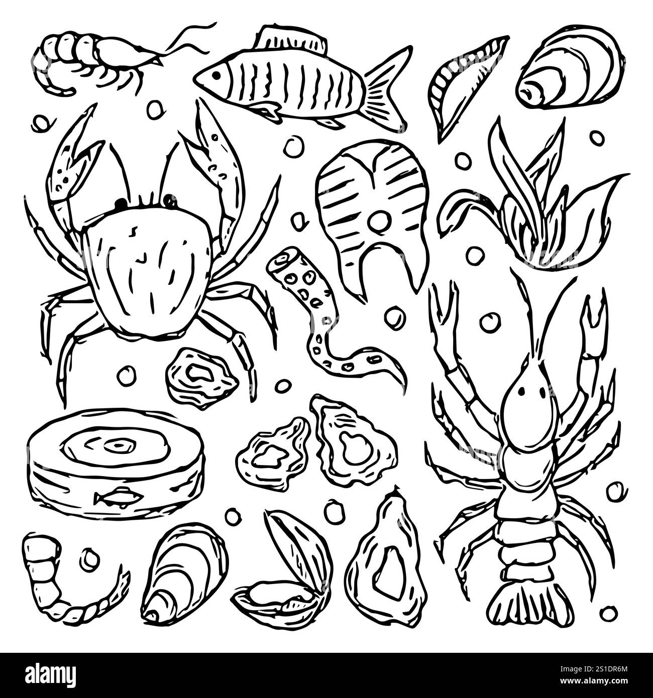 Sea food market Black and White Stock Photos & Images - Alamy