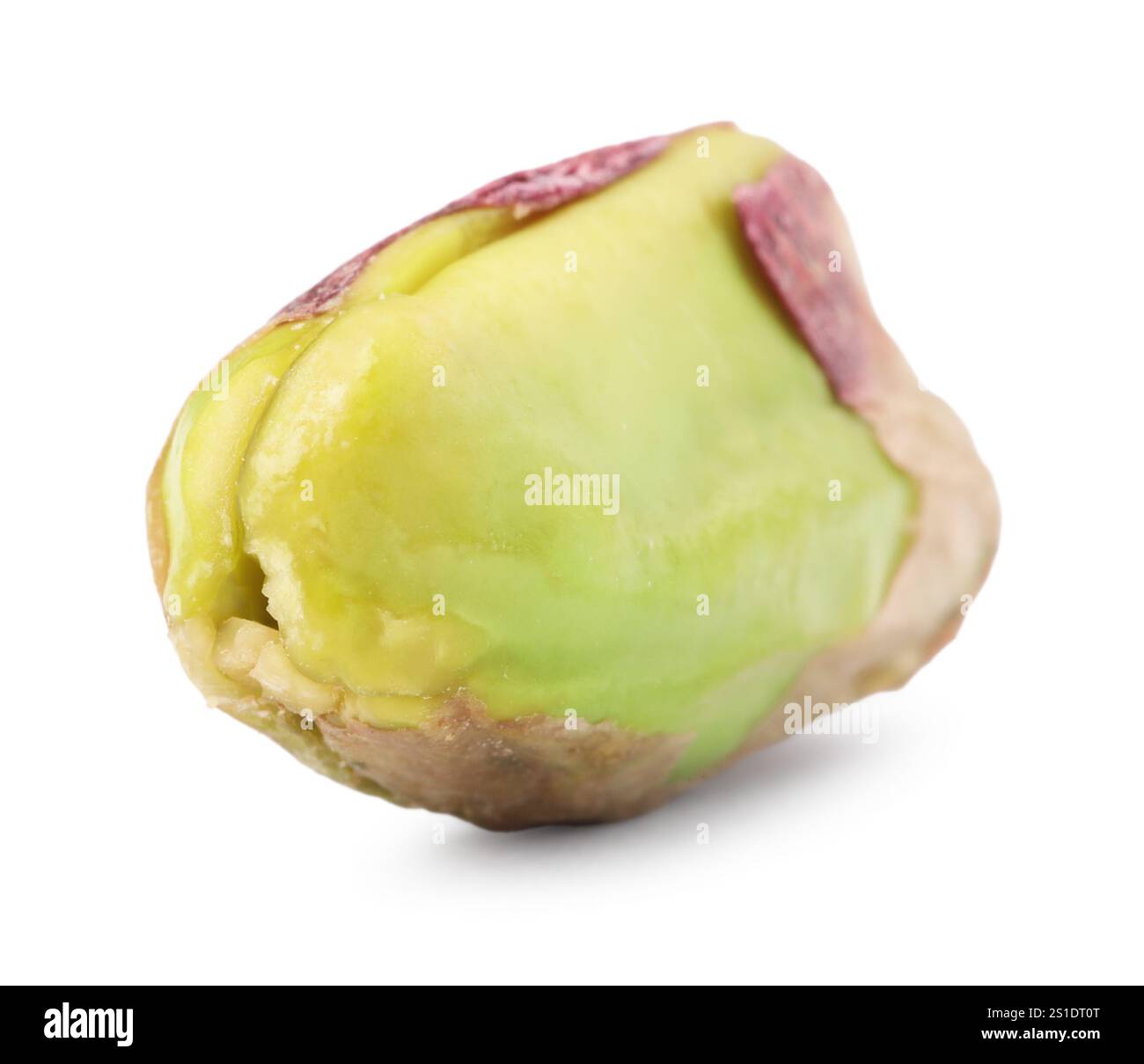 One peeled pistachio nut isolated on white Stock Photo - Alamy