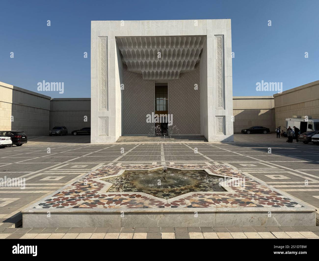 Damaskus, Syria. 03rd Jan, 2025. View of a square at the Assad palace. Foreign Minister Annalena ...