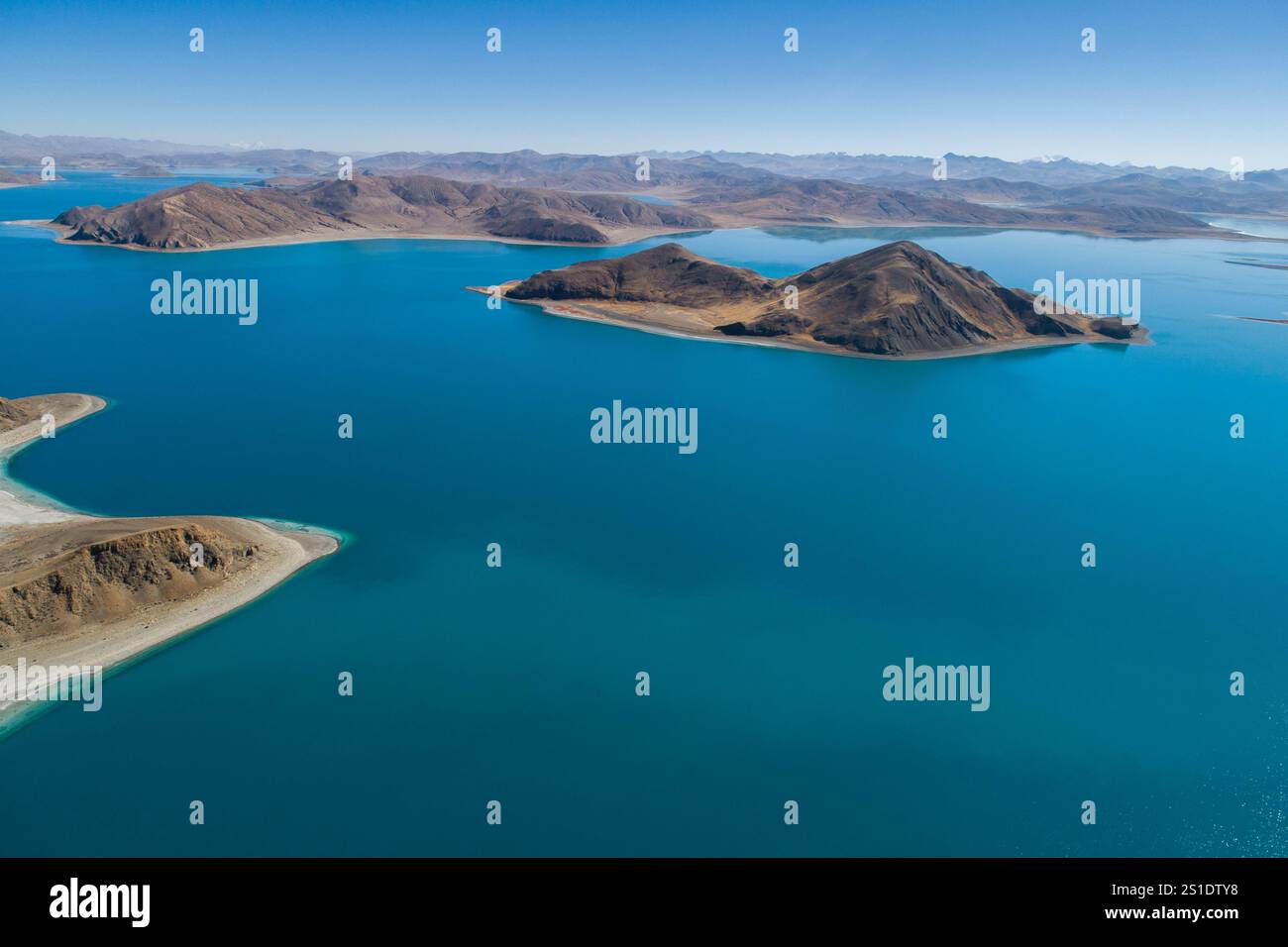 Lhasa. 2nd Jan, 2025. An aerial drone photo shows the scenery of the ...