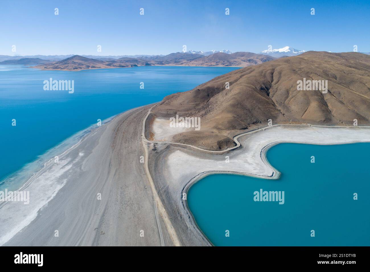 Lhasa. 2nd Jan, 2025. An aerial drone photo shows the scenery of the ...