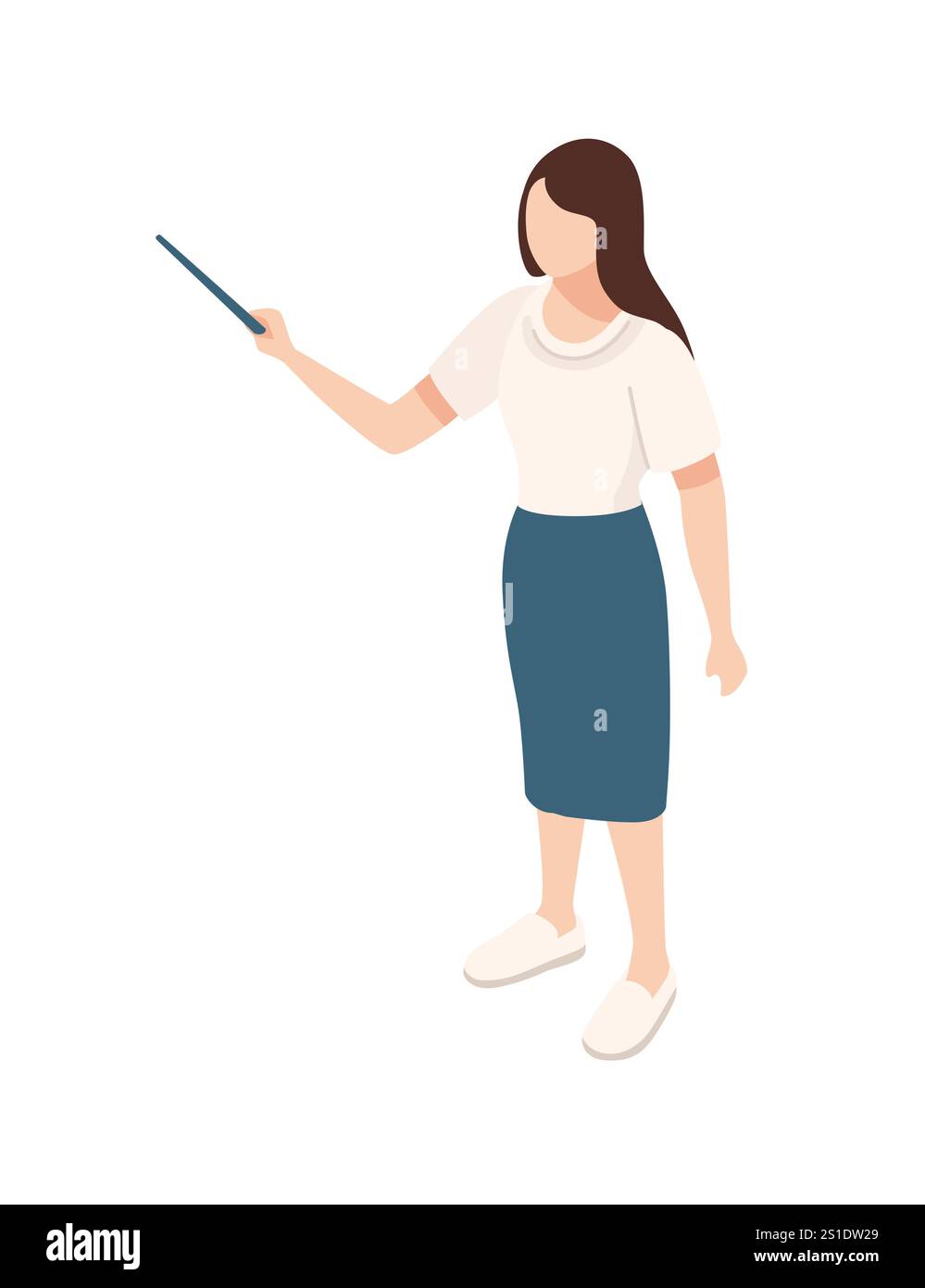 Pretty young woman giving Stock Vector Images - Alamy