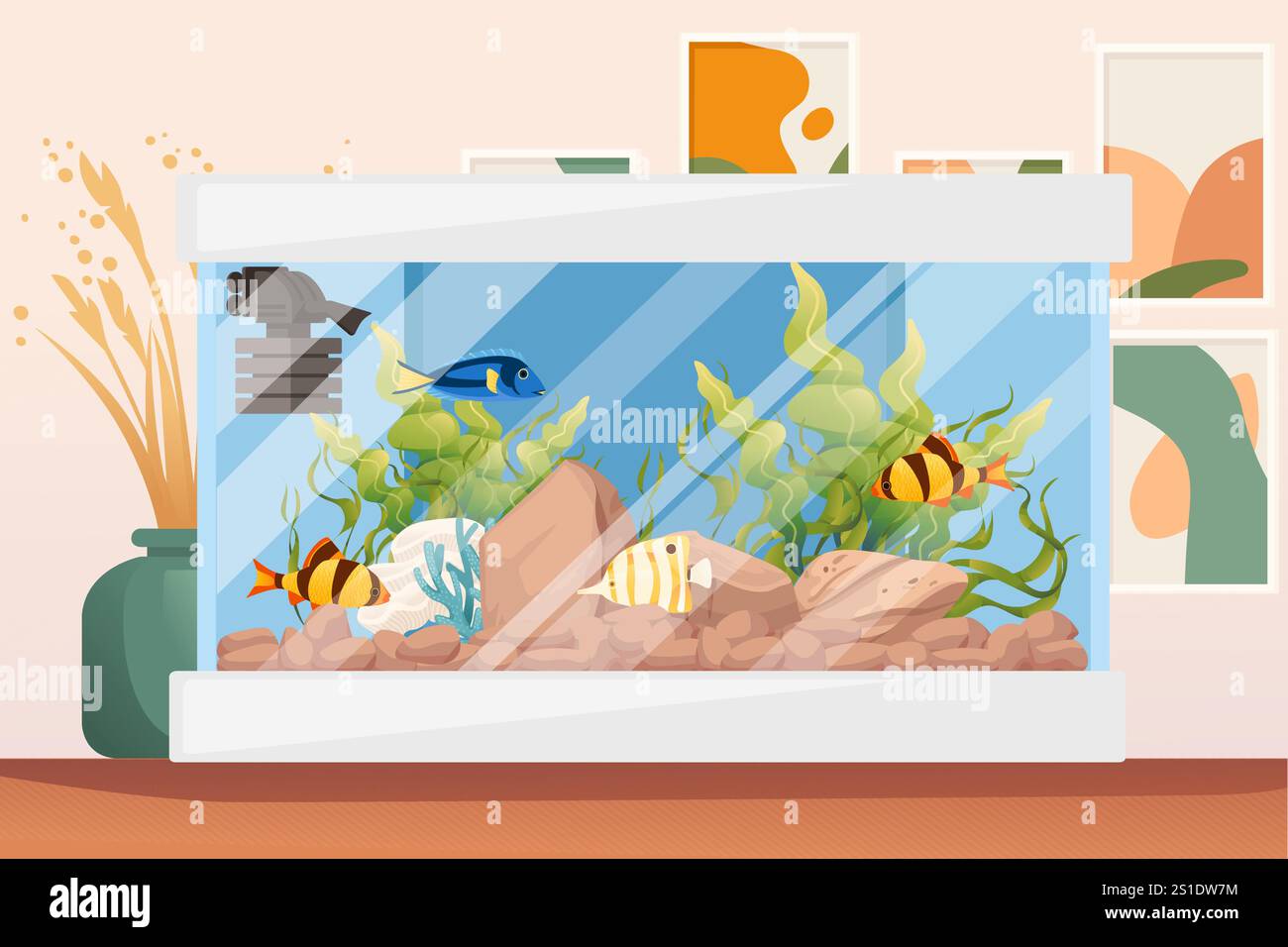 Reef tank home Stock Vector Images - Alamy