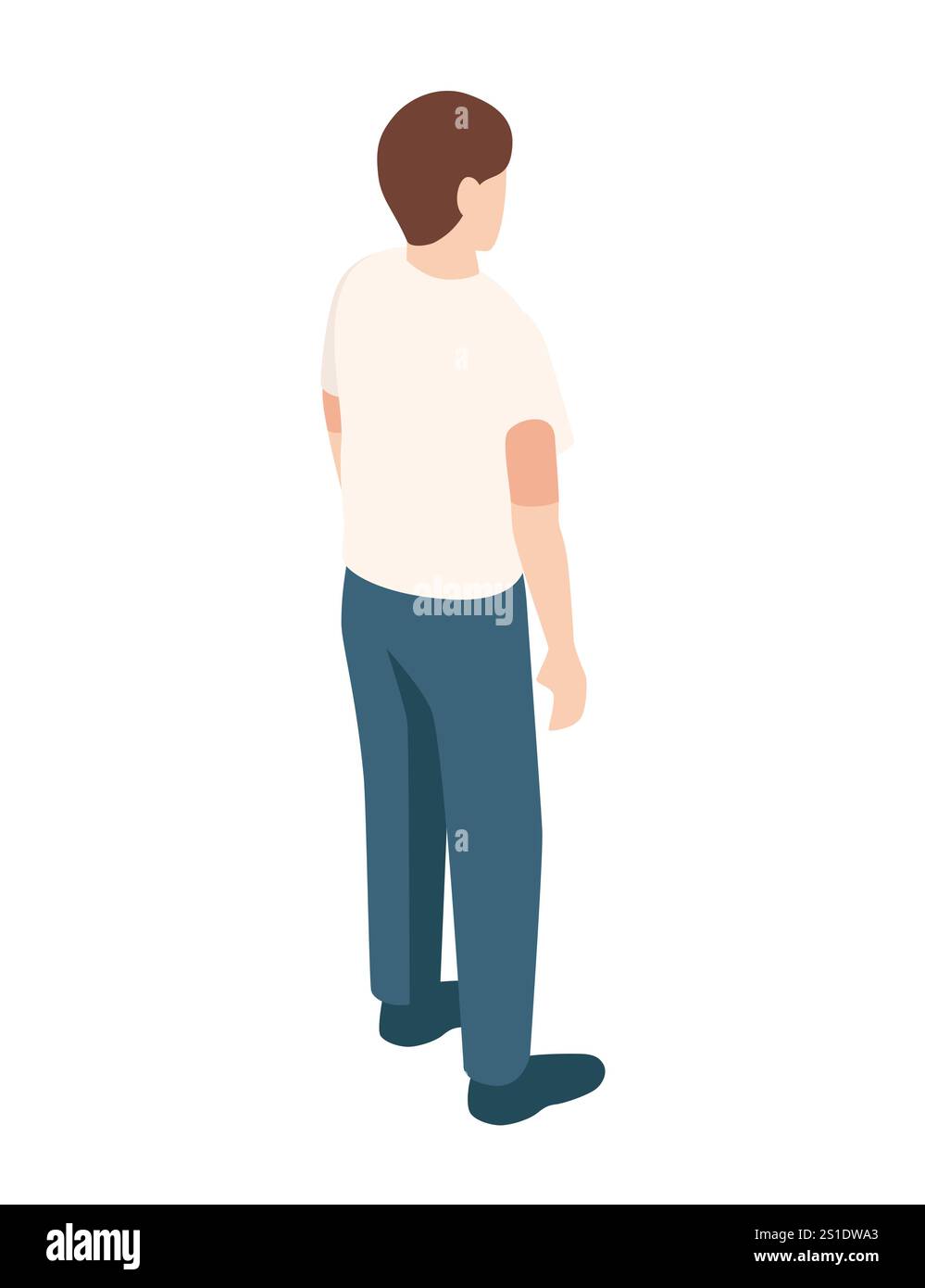 Portrait view caucasian volunteer man Stock Vector Images - Alamy