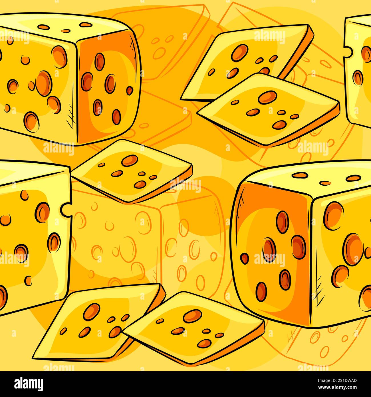 Cubes tasty cheddar cheese Stock Vector Images - Alamy