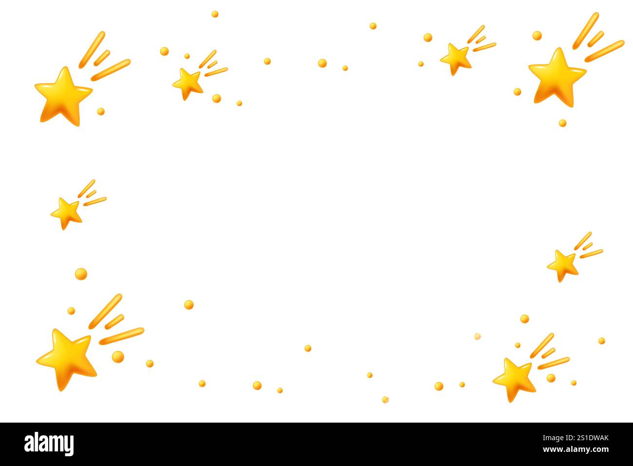 Golden confetti stars falling shine Cut Out Stock Images & Pictures - Alamy