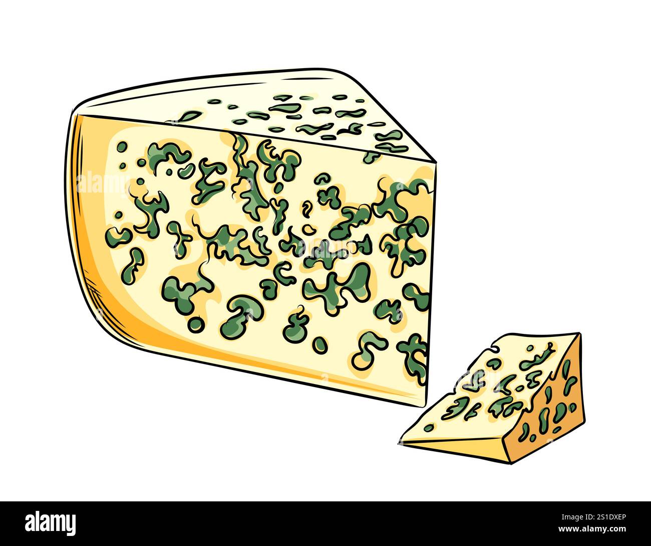 Slice of blue cheese. Dorblu delicious food. Restaurant menus, dairy ...