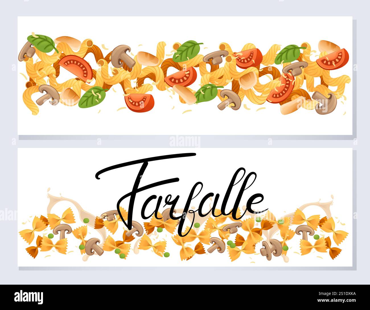Mushroom sauce pasta Stock Vector Images - Alamy