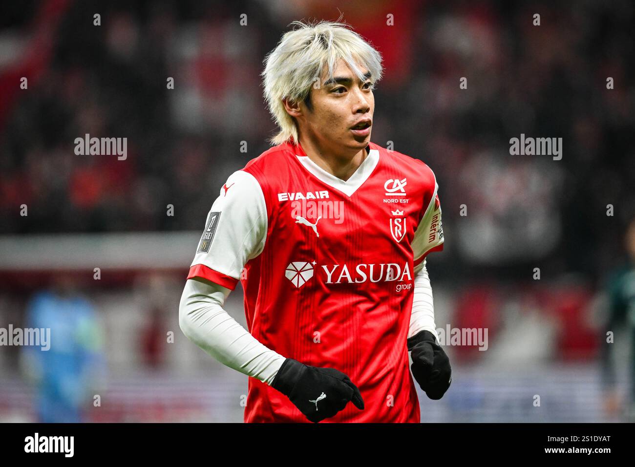 Reims, France. 29th Nov, 2024. Junya ITO of Reims during the French championship Ligue 1 ...