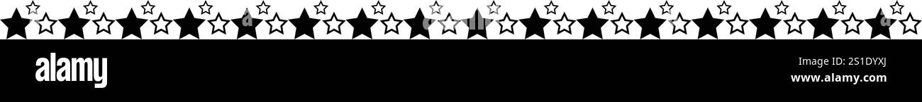 Star divider border frame horizontal line vector shape icon for ...