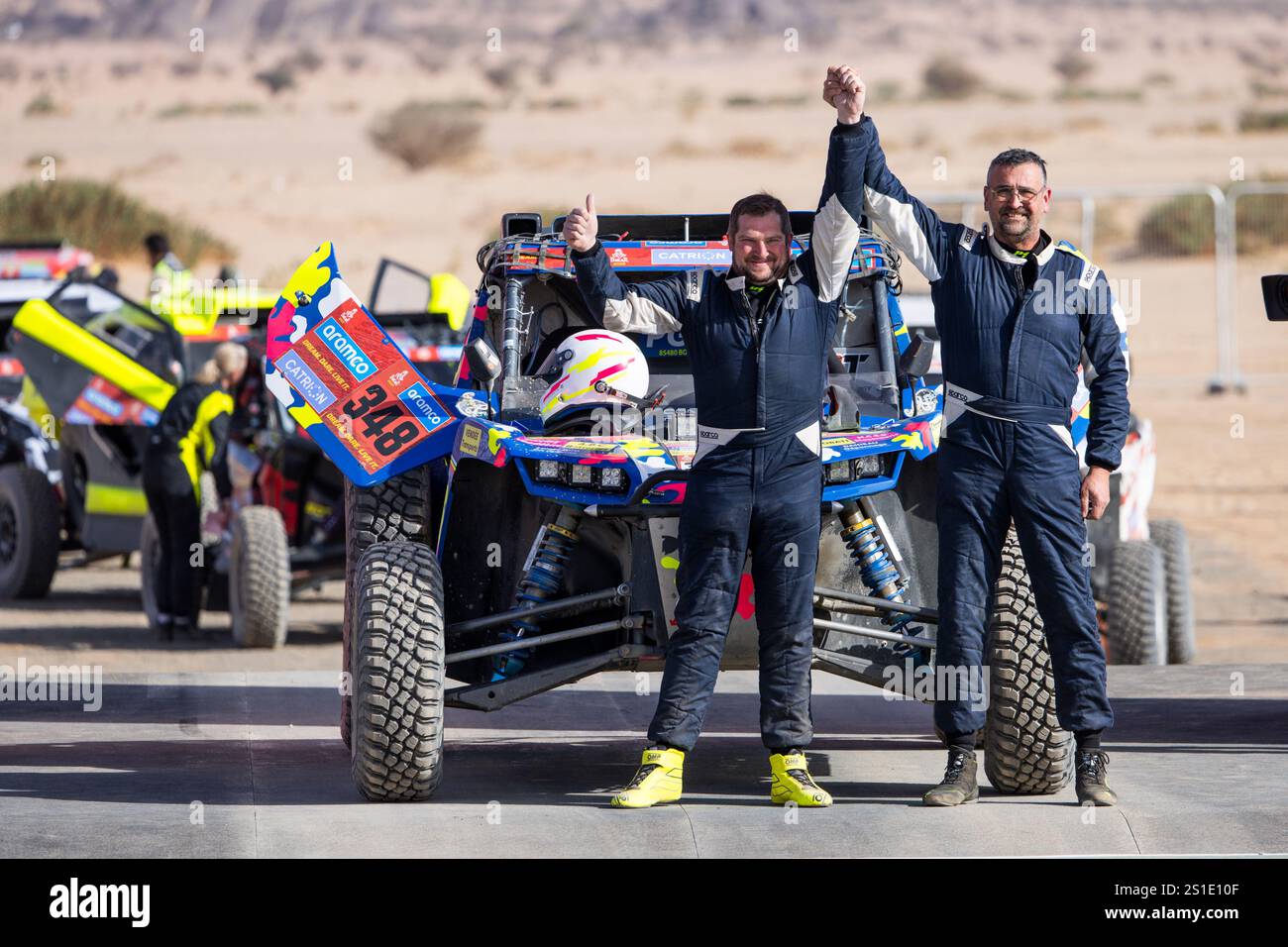 Bisha, Arabie Saoudite. 03rd Jan, 2025. 348 GREZES Yannick (fra), Drapeau Anthony (fra), Can-Am ...