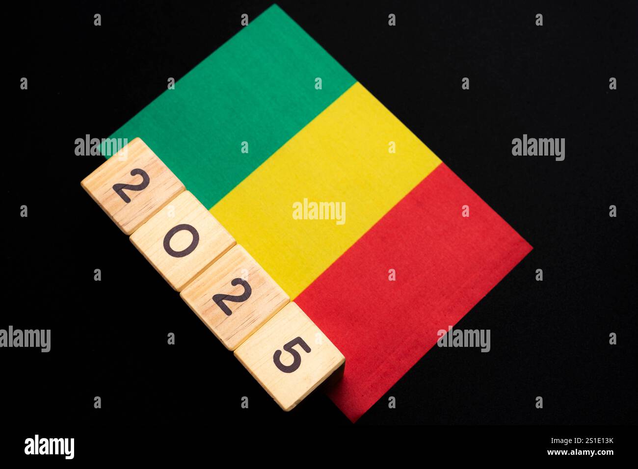 2025, Mali, Mali flag with date block, Concept, Important events for ...