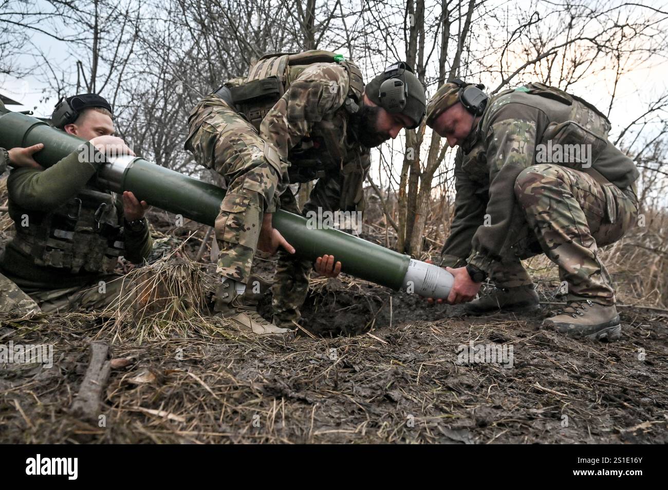 DONETSK REGION, UKRAINE - DECEMBER 20, 2024 - Servicemen of Ukraine’s ...