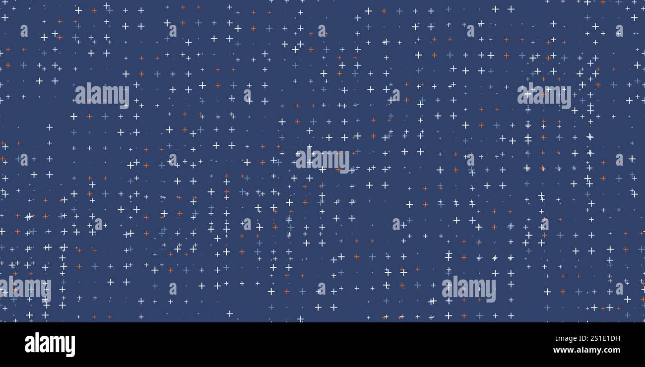 Seamless background pattern of evenly spaced plus symbols of different ...