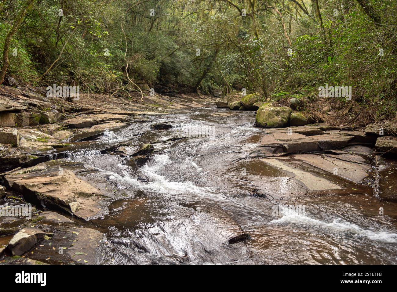 Stone stream in the city of Itaara RS Brazil Stock Photo - Alamy