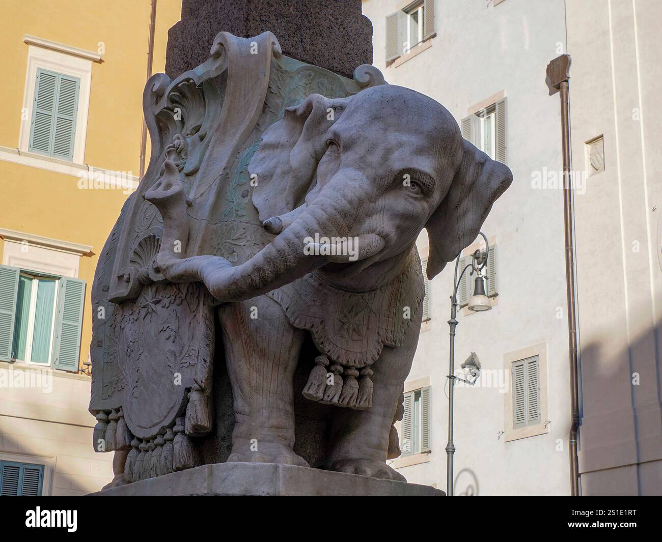 Minerva elephant obelisk in Rome Italy designed by the Italian artist ...