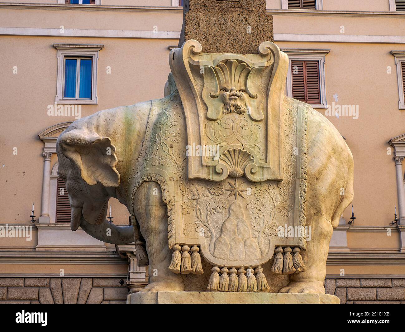 Minerva elephant obelisk in Rome Italy designed by the Italian artist ...