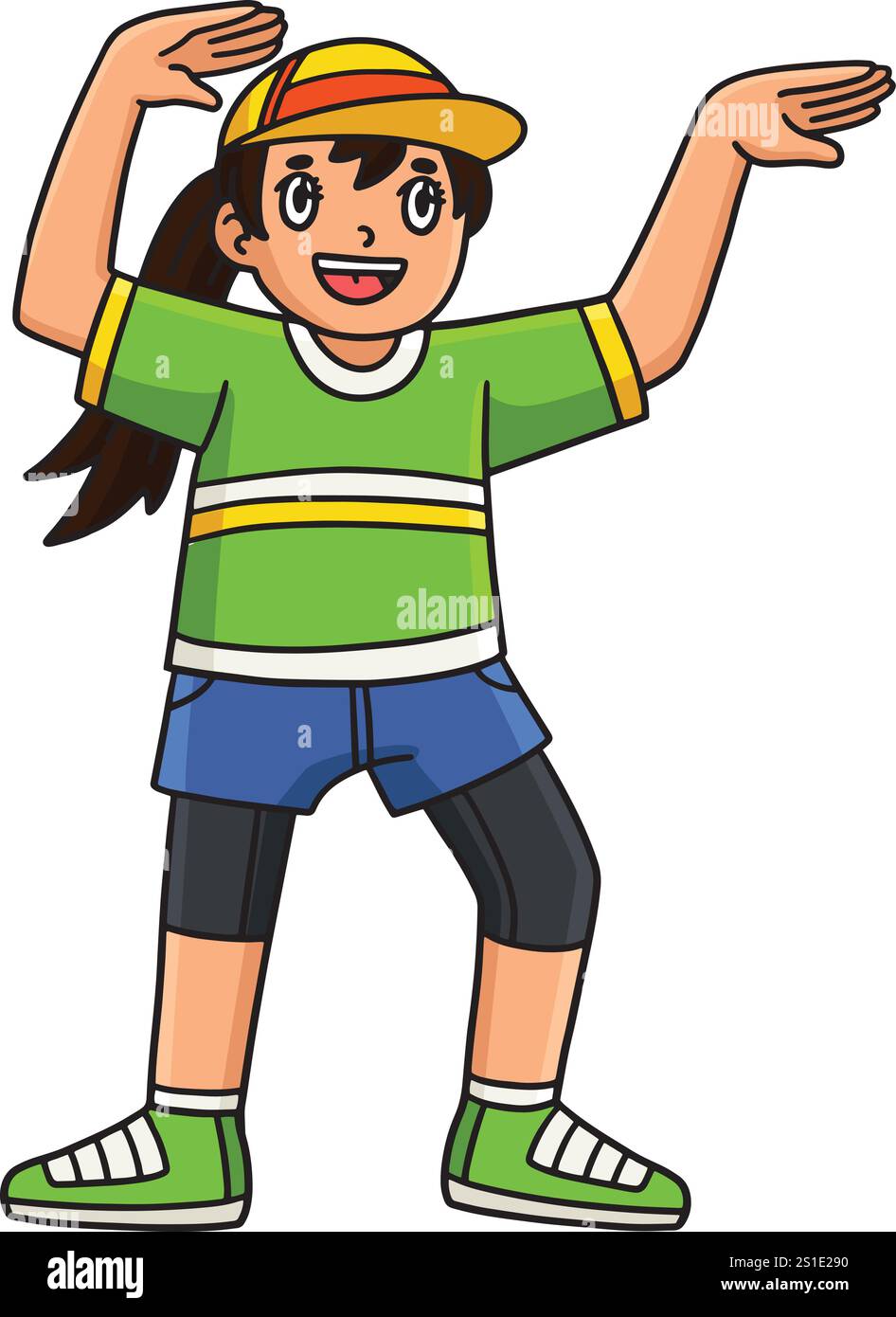 Breakdance B Girl with Egyptian Step Clipart Stock Vector Image & Art ...