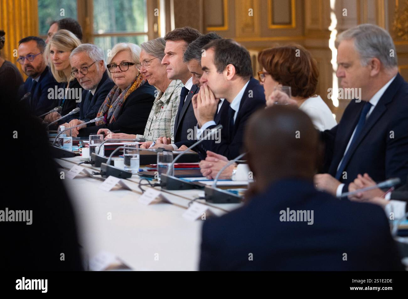 French President Emmanuel Macron chairs French Prime Minister Francois ...