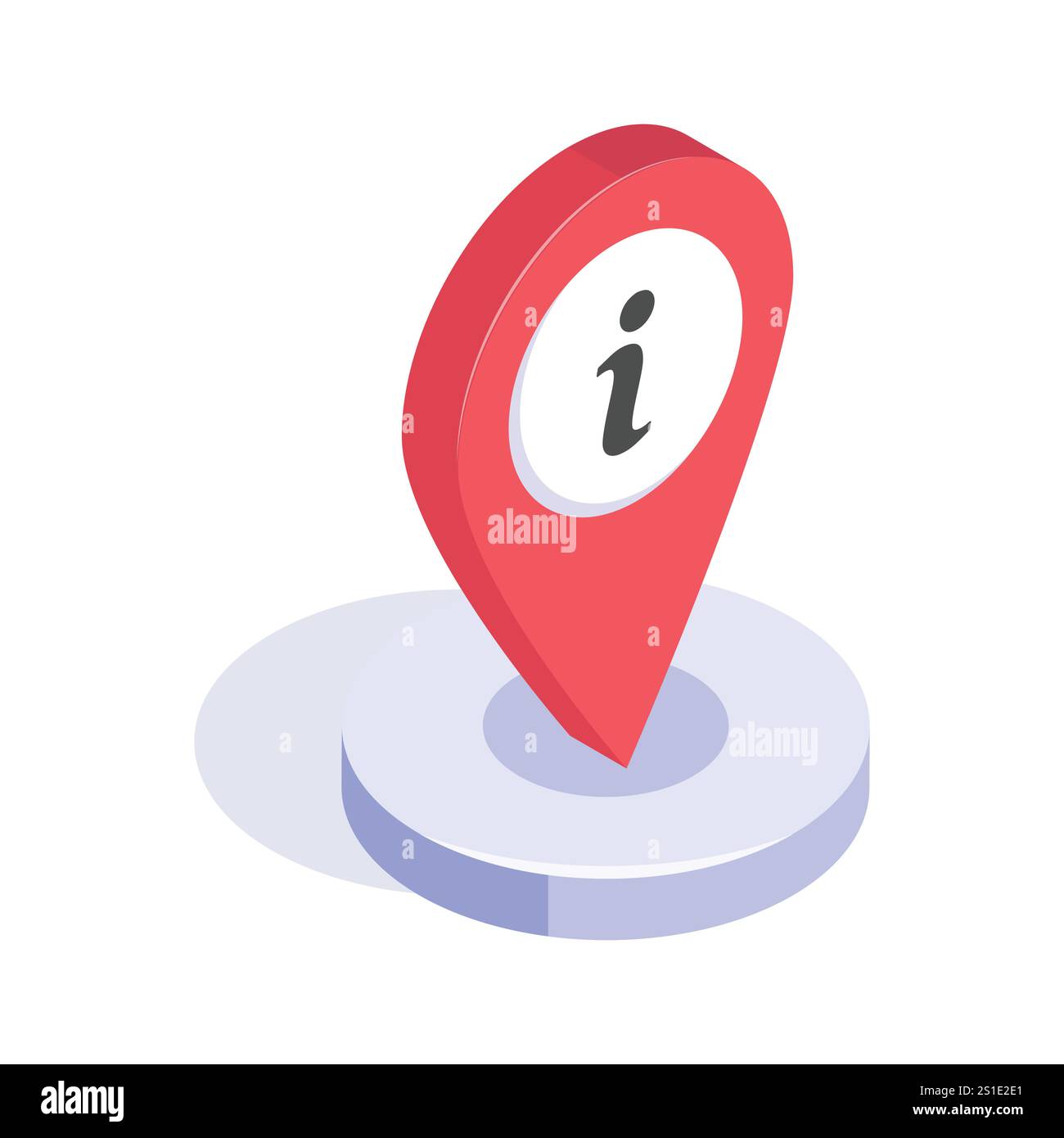 Pin marker with an information symbol indicating a location Stock ...