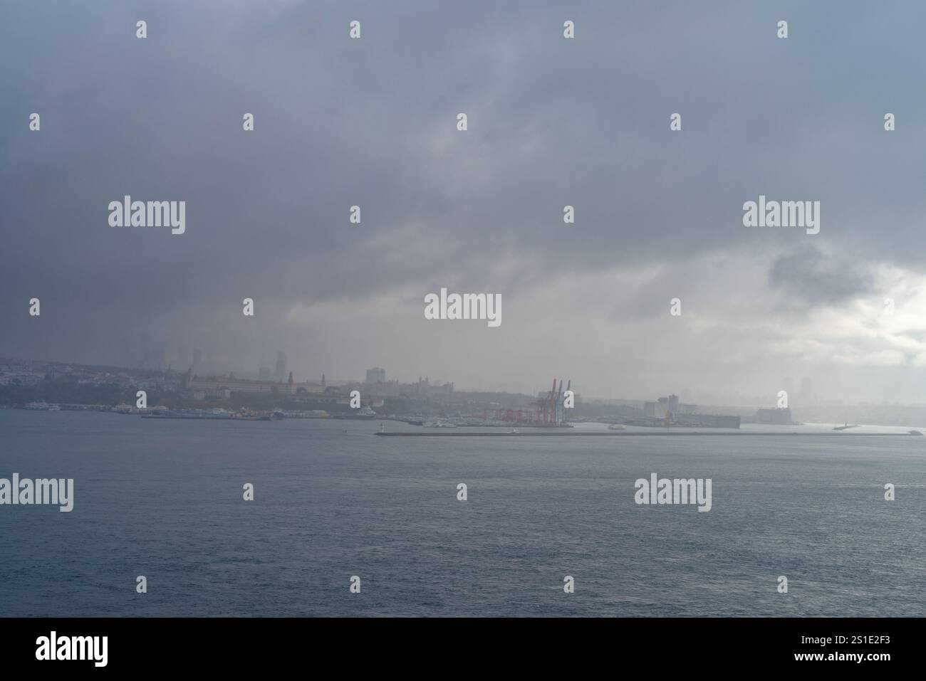 View of the Bosphorus strait, from the top of the Topkapi Palace ...