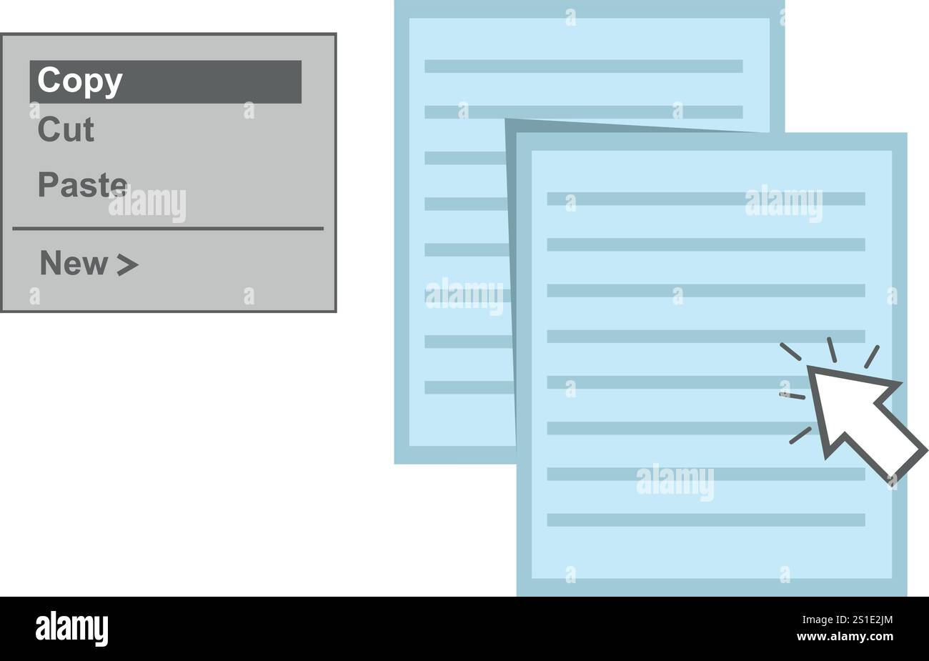 vector illustration popup window and computer click mouse on icon copy ... vector illustration popup window and computer click mouse on icon copy ...