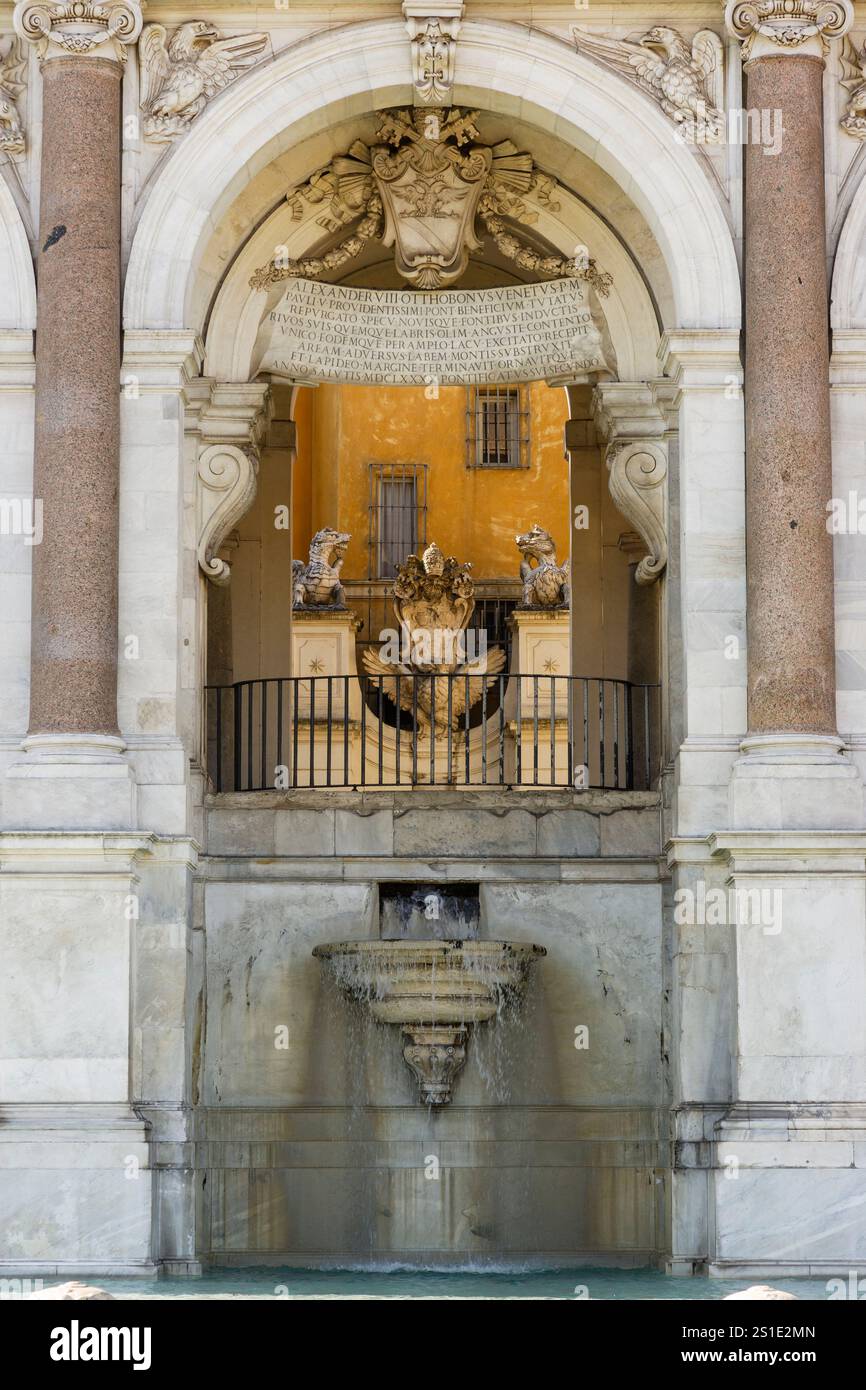 Rome, Italy - February 10, 2013:. "Acqua Paola" fountain in the ...