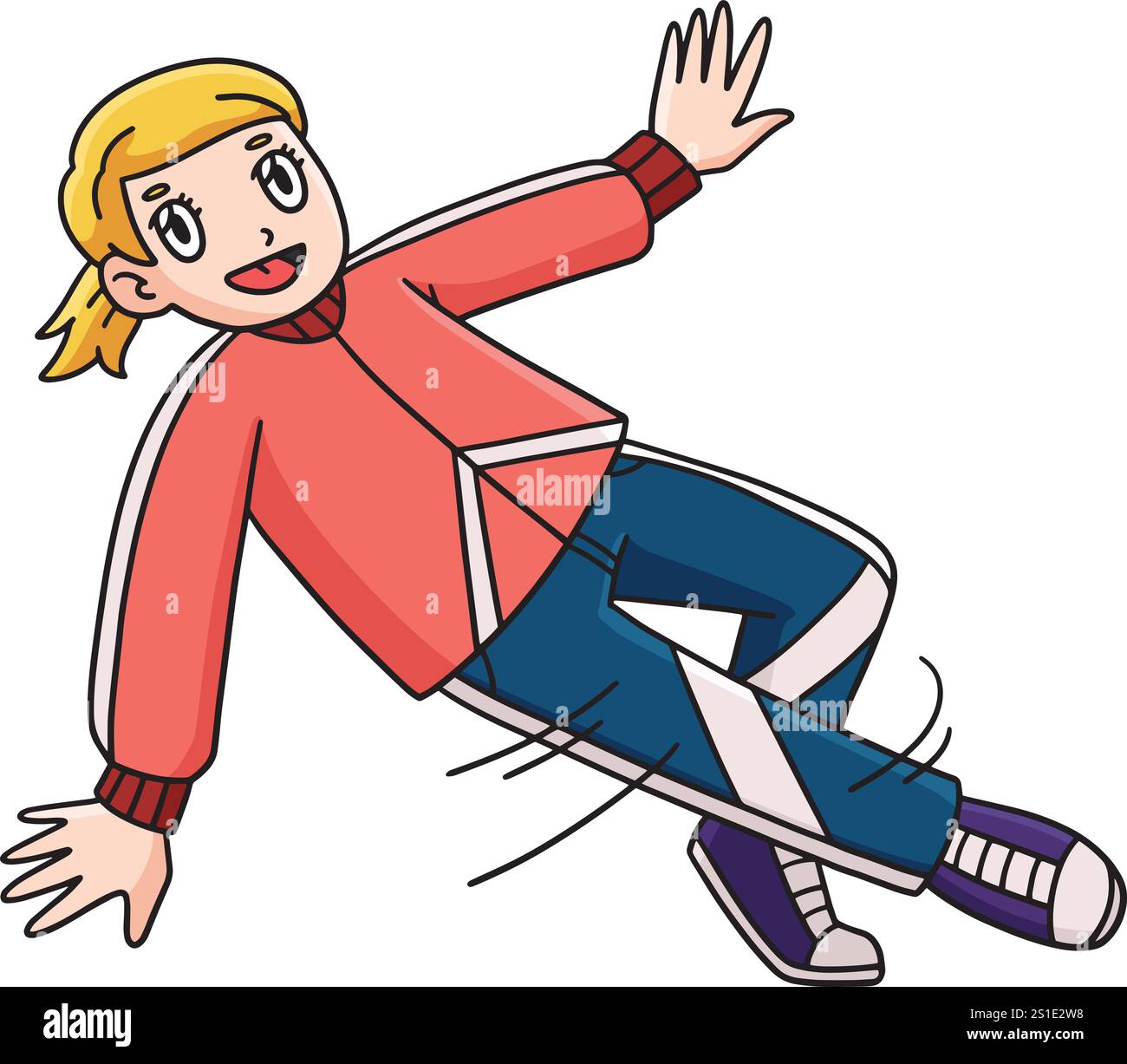 Breakdance B Girl with a Helicopter Move Clipart Stock Vector Image ...