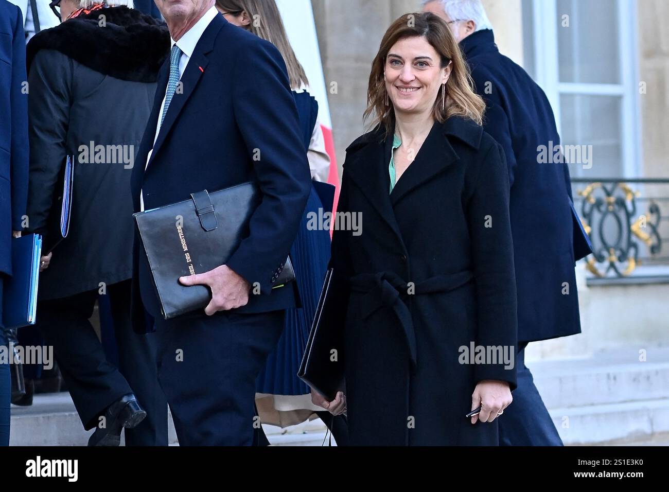 Paris, France. 03rd Jan, 2025. Juliette Meadel leaving after the first ...