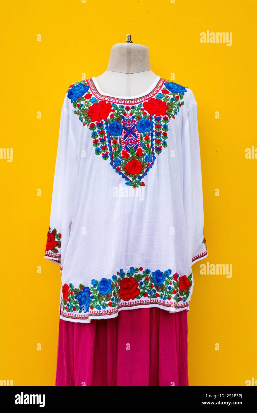 Traditional handmade clothing with embroidery , Merida Yucatan Mexico ...