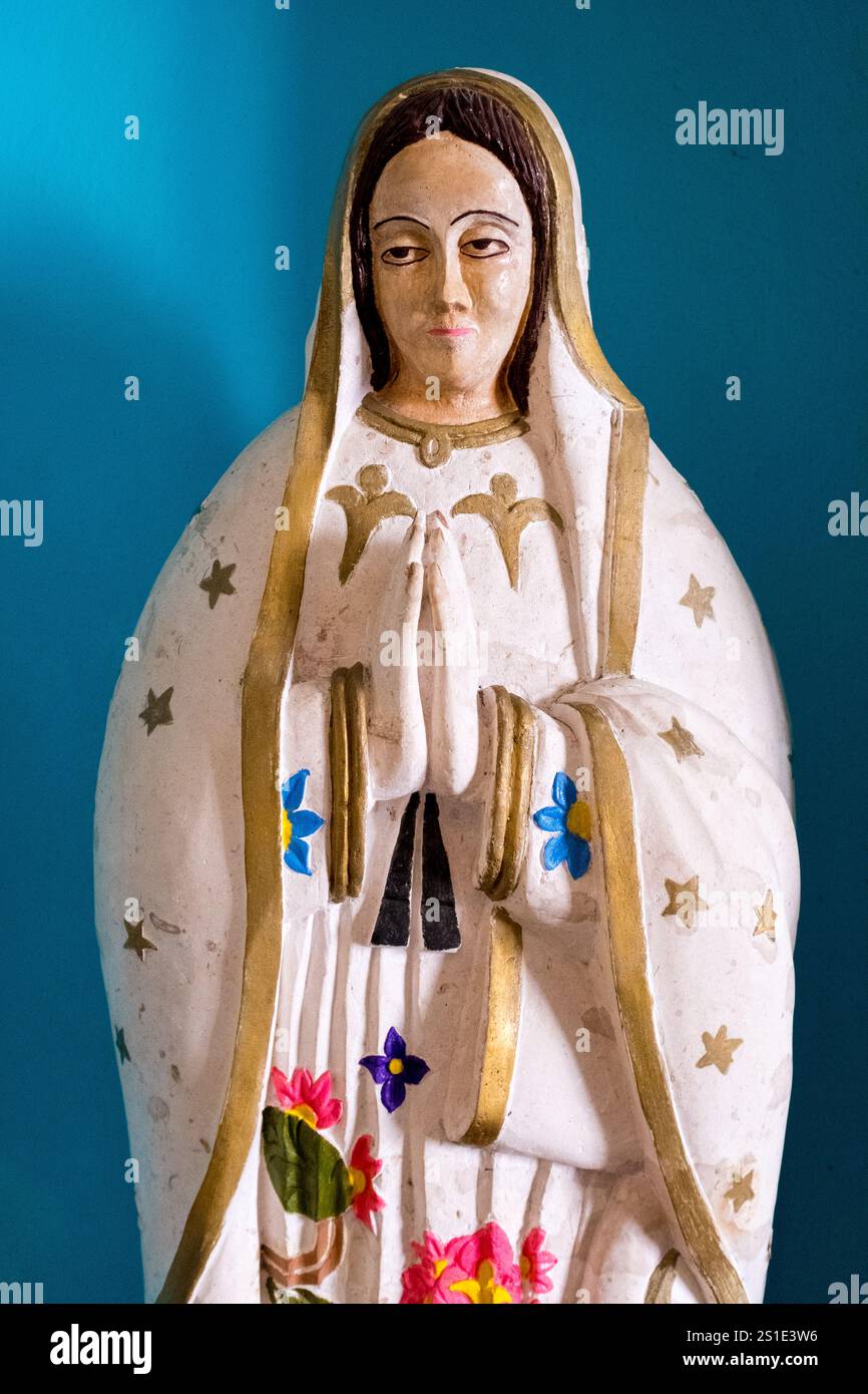 Mexican religious wooden statue, Merida Mexico Stock Photo - Alamy