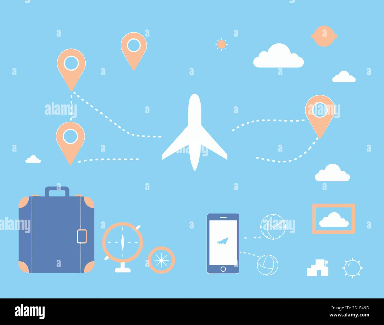Travel traveling journey Stock Vector Images - Alamy