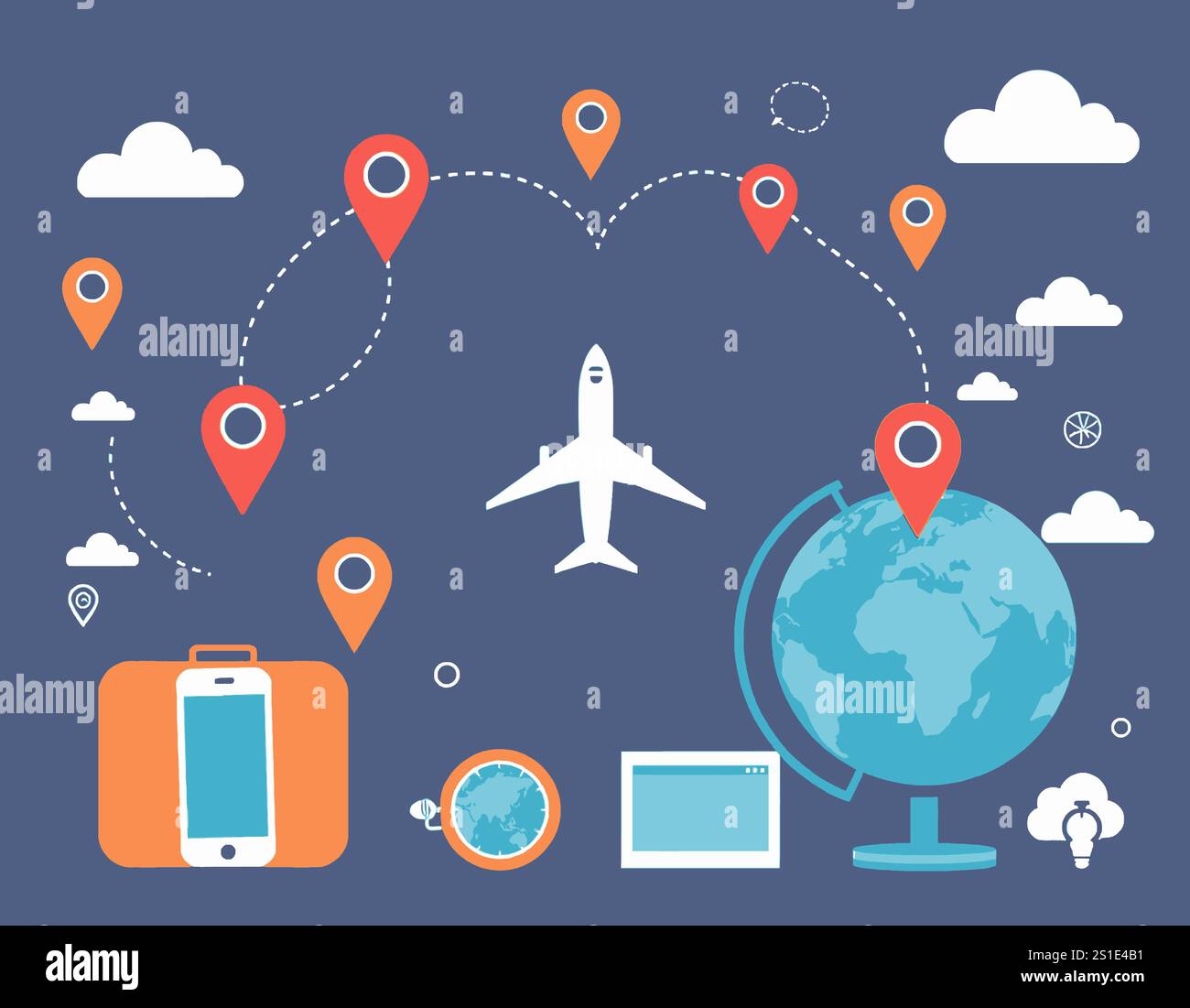 Travel traveling journey Stock Vector Images - Alamy