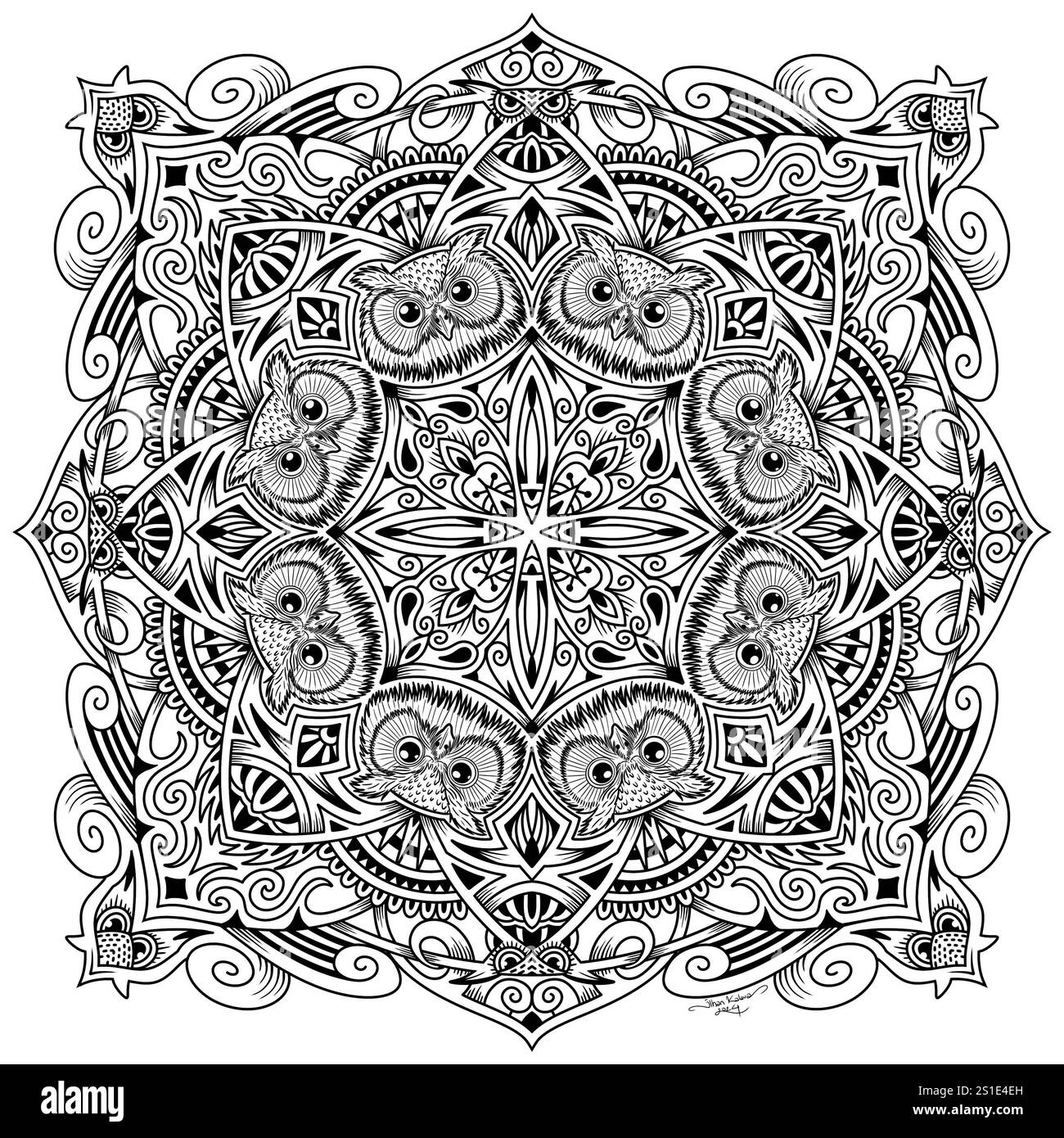 Owl yoga Cut Out Stock Images & Pictures - Alamy