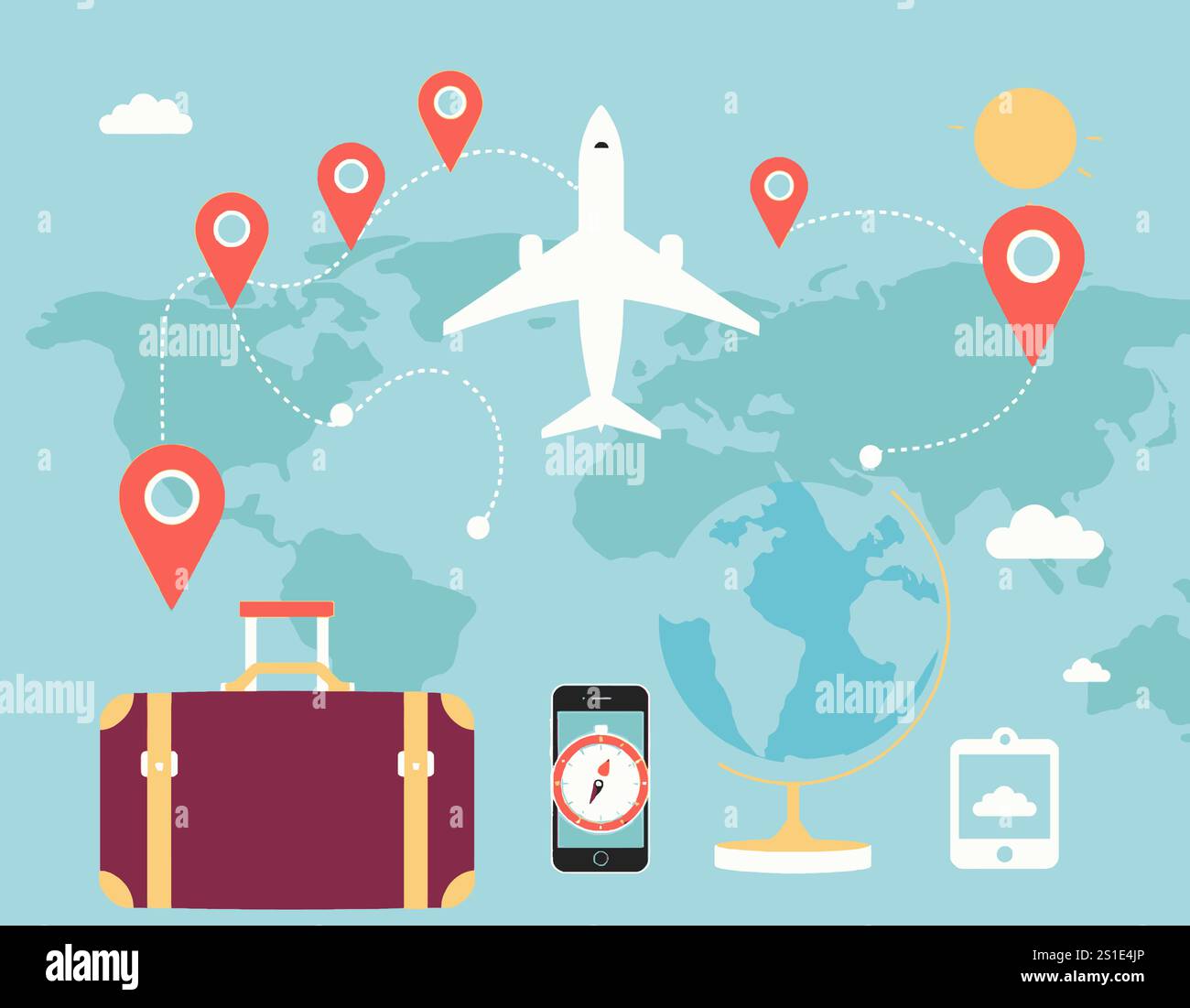 Travel traveling journey Stock Vector Images - Alamy