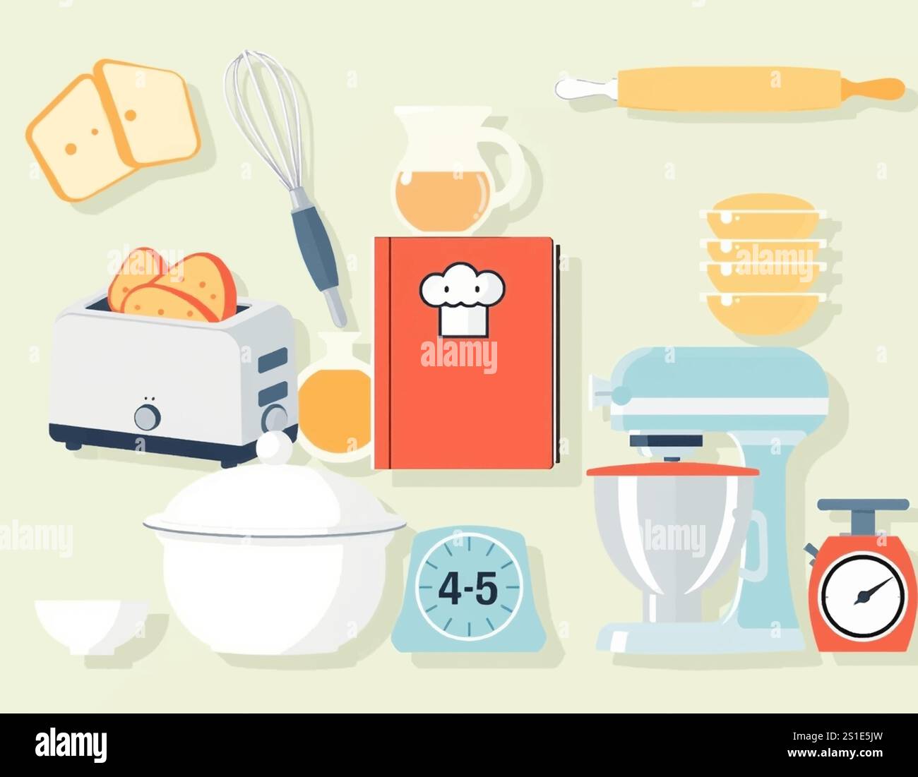 Linear style kitchen tools Stock Vector Image & Art - Alamy