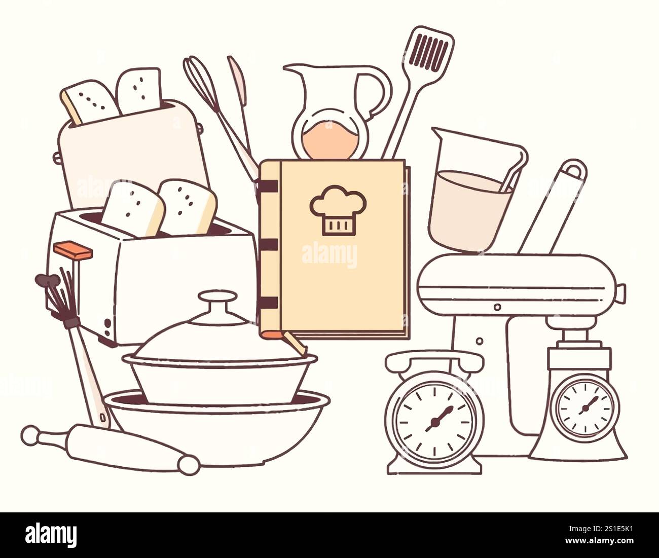 Vector cooking tools Stock Vector Images - Alamy