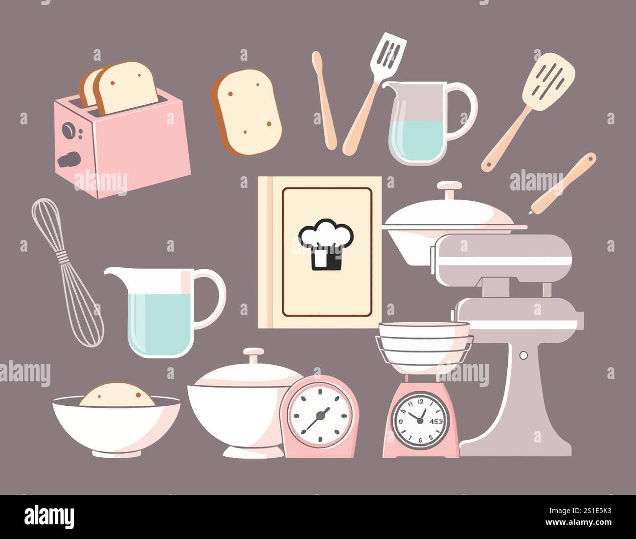 Linear style kitchen tools Stock Vector Image & Art - Alamy