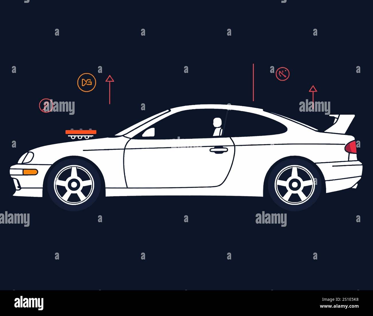 Linear car icons Stock Vector Image & Art - Alamy