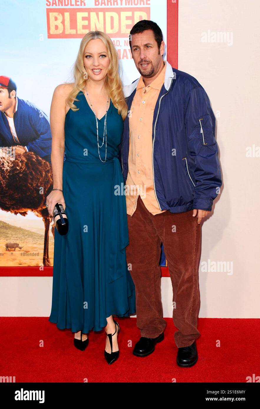 Wendi McLendon-Covey and Adam Sandler at the Los Angeles premiere of ...