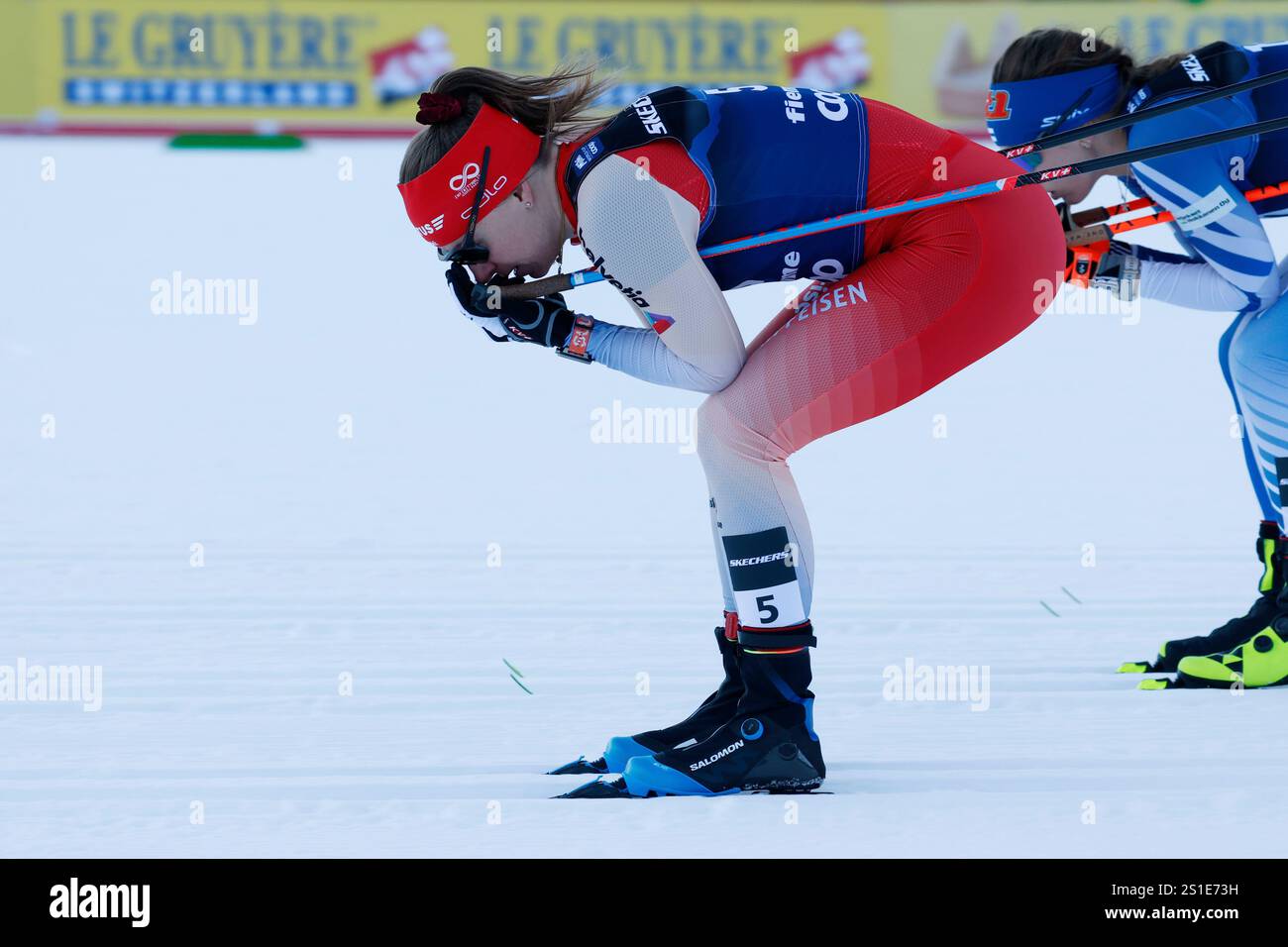 Switzerland's Nadine Faehndrich competes during a cross-country ski ...