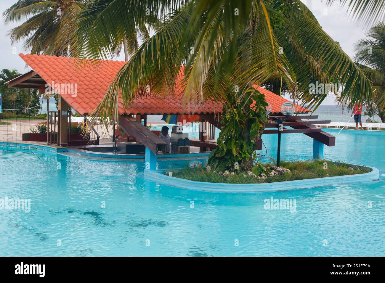 The pool bar at Club Amigo Atlantico resort hotel, Cuba Stock Photo - Alamy