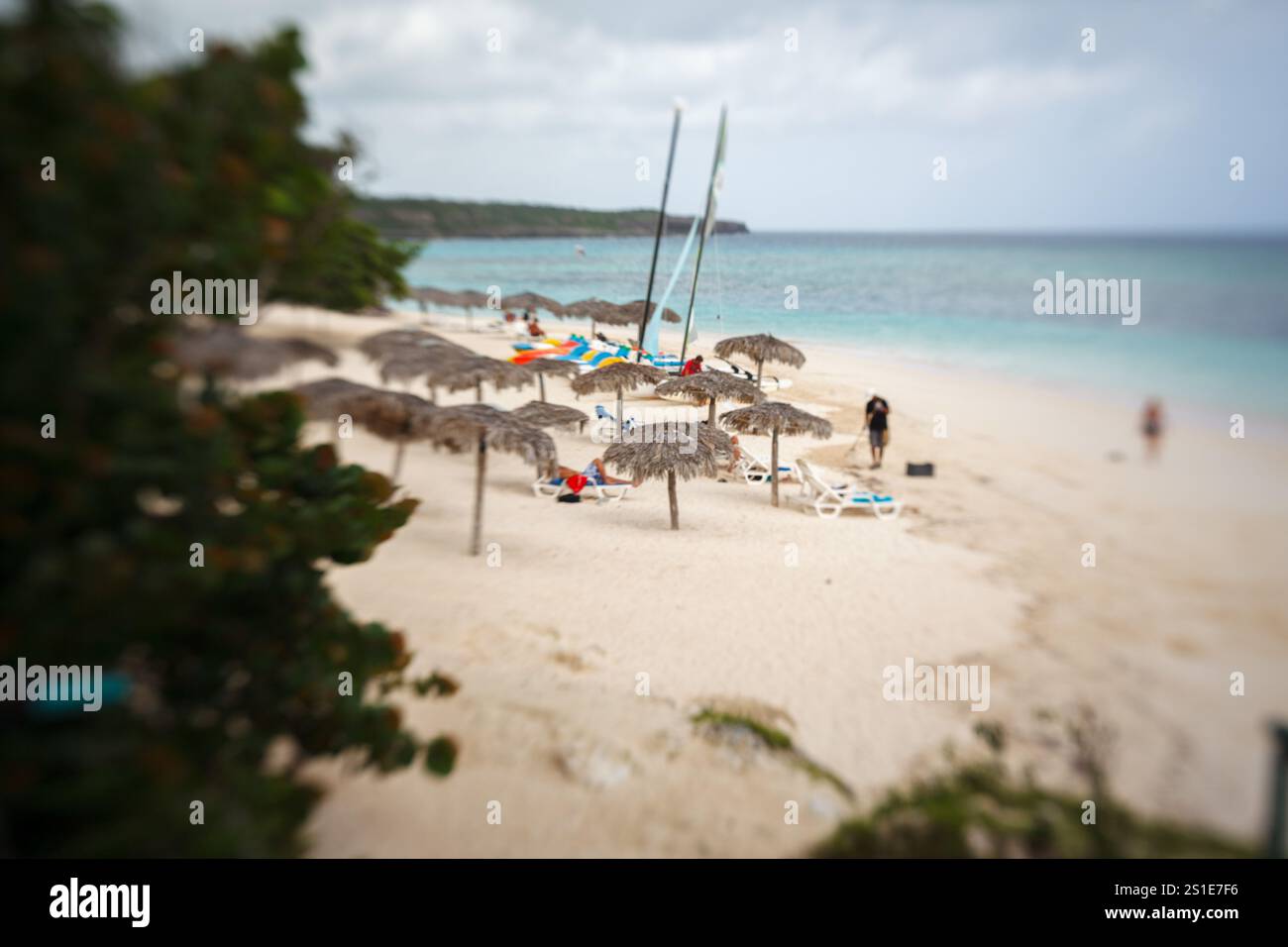 The Caribbean sea pristine waters in Guardalavaca sand beach, Club ...